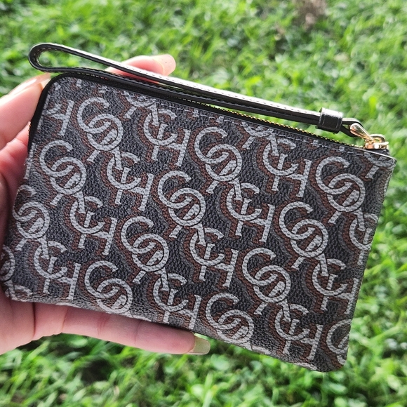 Coach | Bags | Nwt Coach Monogram Print Corner Zip Wristlet | Poshmark